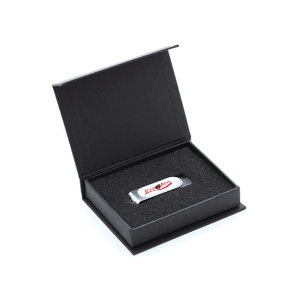 USB Black Box Case with Flip out Lid ‣ Blank Media | Promotional Branding