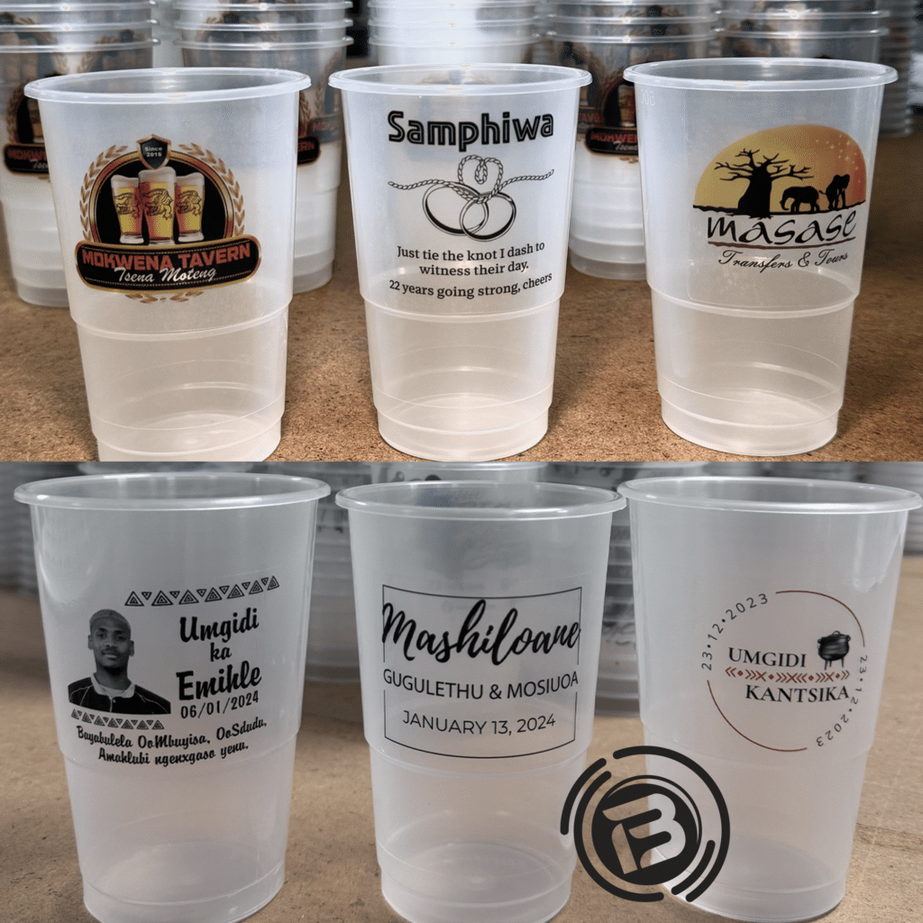 500ml Clear Plastic Cup branded with your logo/design | Blank Media